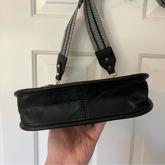 Ahdorned | Bags | Nwt Ahdorned Mini Vegan Leather Messenger In Black ...